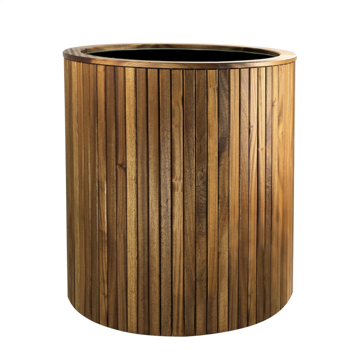 Cylinder Timber Wood Planter - Contemporary Planters