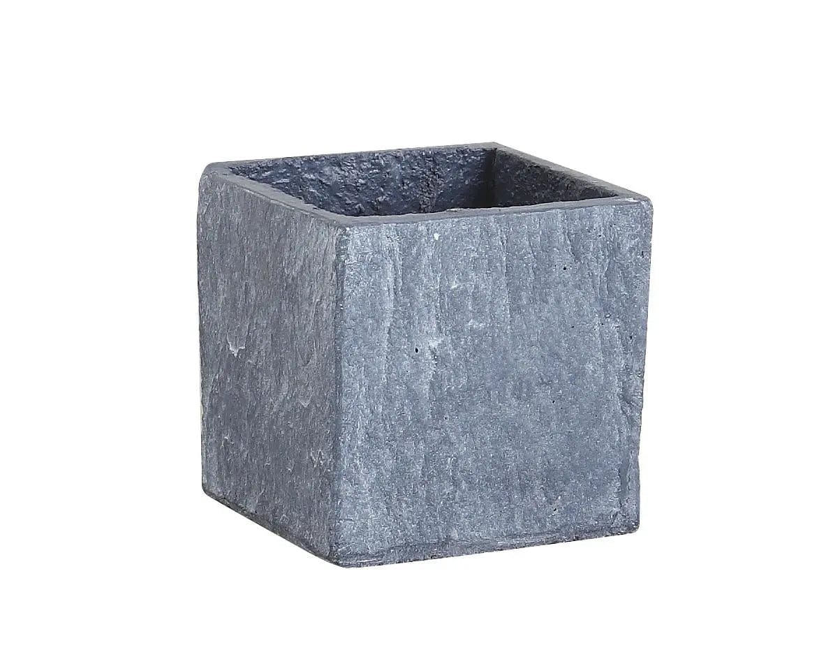 Grey Slate look Cube - Contemporary Planters